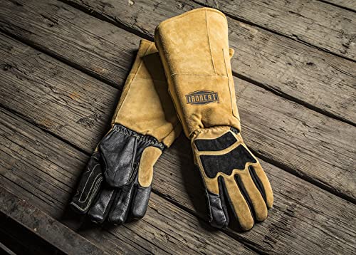 IRONCAT 9070LHO Goat and Cow Stick Welding Glove - Large, Pre-Curved Fingers, Kevlar Thread, Climax Aerogel Insulation