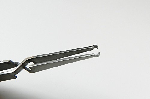 Lock Pinning Cross Locking Tweezers - Stainless Steel, Wire Holding tweezer self-locking for Locksmith and Rekeying Kit, Locksmith Tools, Metal Tweezers for Lock Pinning on a Pinning Mat for Locksmith