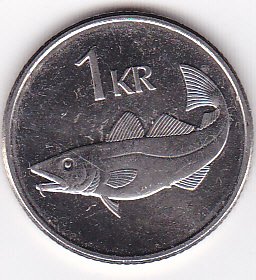 1999 Iceland 1 Krona Coin