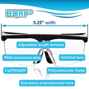 HQRP Clear Tint UV Protective Safety Glasses Goggles for Lab Chemistry courses Science class in School High School College Laboratory work etc.