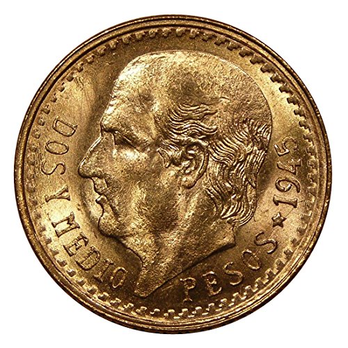 1945 Mexico 2 1/2 Pesos Gold Coin