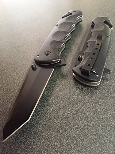 Snake Eye Tactical Black Tanto Blade Spring Assisted Tactical Folding Pocket Knife