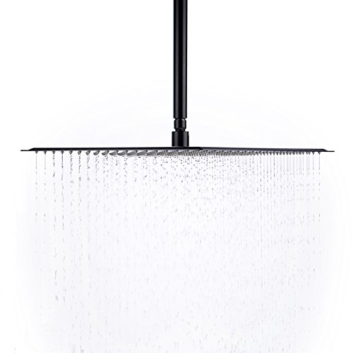 Hiendure™ 16 Inch Rainfall Square Stainless Steel Shower Head,Oil Rubbed Bronze