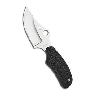 spyderco ark salt fixed blade knife with 2.56" h-1 corrosion-resistant steel blade and premium injection-molded polymer sheath - plainedge - fb35pbk