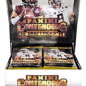 2015 Panini Contenders Draft Picks Football Hobby Box (24 packs/box, 6 cards/pack, 5 Autos per box from 2015 NFL Rookie Class. NFL stars in their college uniforms). In Stock!!