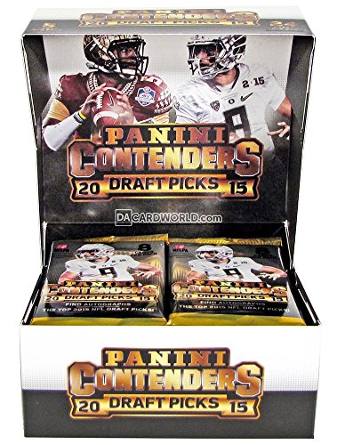 2015 Panini Contenders Draft Picks Football Hobby Box (24 packs/box, 6 cards/pack, 5 Autos per box from 2015 NFL Rookie Class. NFL stars in their college uniforms). In Stock!!