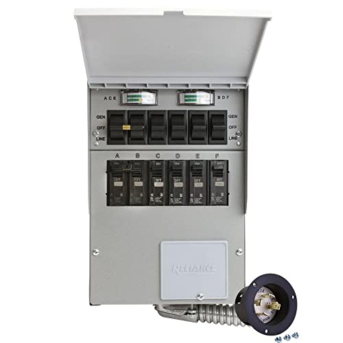 306A Pro/Tran2 30-Amp 6-Circuit 2 Manual Transfer Switch with Optional Power Inlet