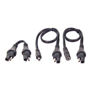 tecmate optimate cable o-67, adapter kit, 3 piece, sae to dc 2.5mm