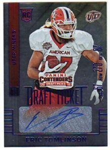 2015 panini contenders draft picks college draft ticket blue foil autograph #162 eric tomlinson mint