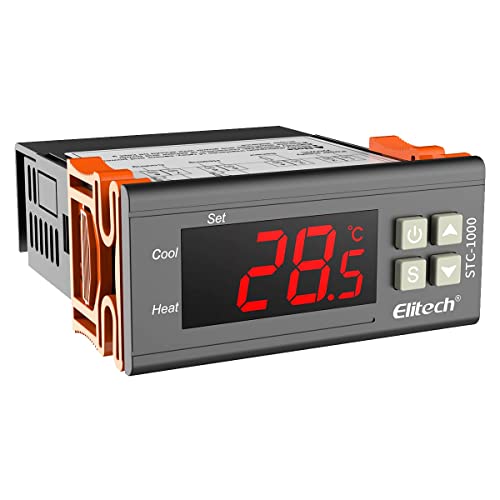 Elitech STC-1000 Temperature Controller Origin Digital 110V Centigrade Thermostat 2 Relays