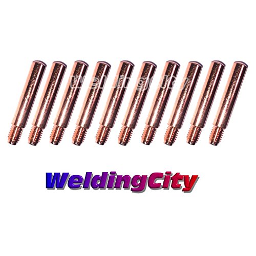 WeldingCity 10-pk MIG Welding Gun Contact Tip 14-30 (0.030") for Lincoln Magnum 200-400 and Tweco No.2-No.4 MIG Guns