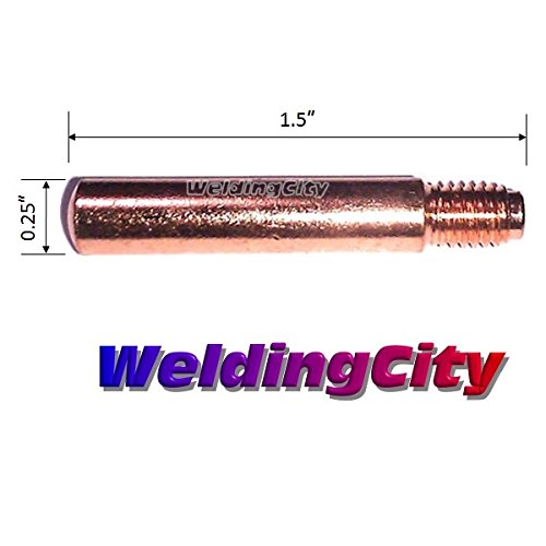 WeldingCity 10-pk MIG Welding Gun Contact Tip 14-30 (0.030") for Lincoln Magnum 200-400 and Tweco No.2-No.4 MIG Guns