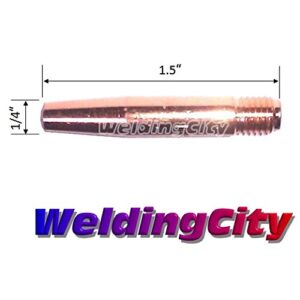 WeldingCity 10-pk MIG Welding Gun TAPERED Contact Tip 14T-35 (0.035") for Lincoln Magnum 200-400A and Tweco Professional No.2 - No.4 MIG Guns