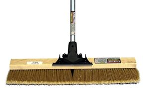 flexsweep flex-power unbreakable commercial push broom (contractors 24 inch) medium bristles multi surface