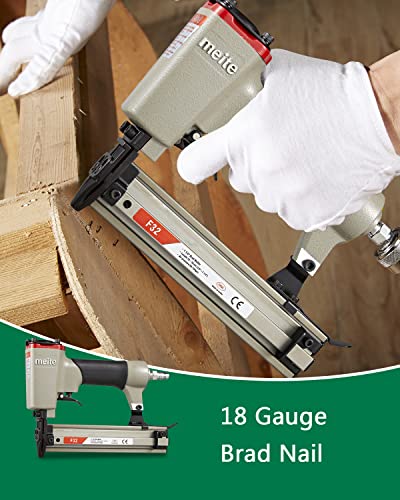 meite F25 18 Gauge 1-Inch Galvanized Brad Nail Ideal for Upholstery, Trims, Molding, Woodworking 5,000 PCS/Box (1 Box)