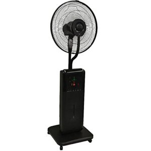 coolzone by sunheat cz500 misting fan ultrasonic dry misting fan in black with bluetooth technology