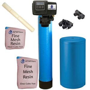 fleck 5600 sxt digital metered well water softener removes:hardness, iron & sulfur in one system eradicator 2000 w/ kdf85