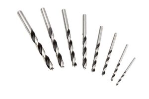 fisch fsf-134893 brad point drill bit 8-pc set in blister pack, 3-10mm diameter