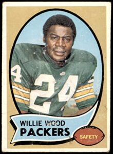 1970 topps # 261 willie wood green bay packers (football card) fair packers usc