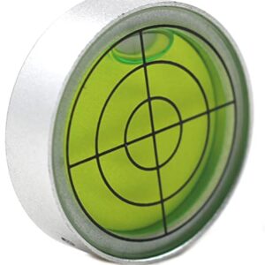 Preamer High Accuracy 30' /2mm D30mm/1.2" Alloy Metal Shell Rv Leveling Bubble Spirit level Small Bullseye Bubble Level for RV Tripod Ball Head