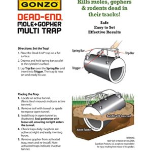 Gonzo 5001 Dead-End Mole & Gopher Trap