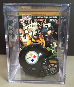 pittsburgh steelers nfl helmet shadowbox w/franco harris card