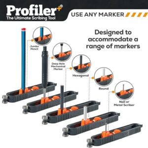 Profiler+ - The Ultimate Scribing Tool - Transfer the Outline of Any Surface onto Any Material - Woodworking Scribe Tool, Precise Contour Gauge Scriber & Construction Tool