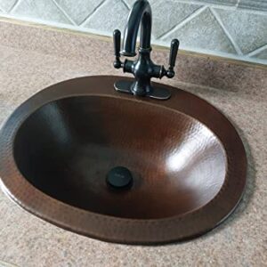 Sinkology BOD-0903BC Seville Copper Drop-in Bath Sink with Overflow in Aged Copper