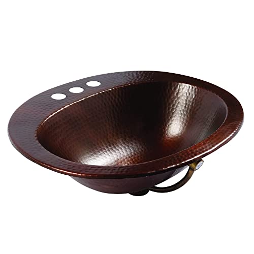 Sinkology BOD-0903BC Seville Copper Drop-in Bath Sink with Overflow in Aged Copper