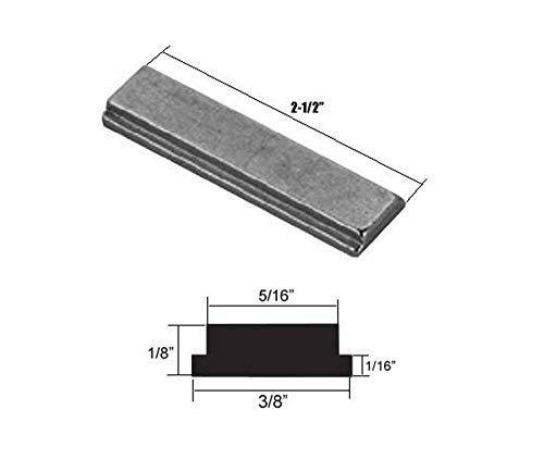 Gordon Glass Shower Door Strike Jamb Magnet for Swing Shower Doors - 2-1/2" Long | T-Magnet for Shower Doors | Shower Doors Handles