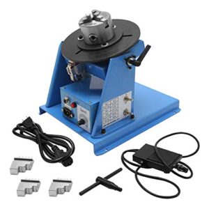 hanchen rotary welding positioner 0-90º 180mm turntable table welder positioner for circle welding 3.15" 80mm chuck with ce certificate