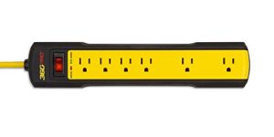 360 electrical 36003 pro heavy duty surge strip, black/yellow