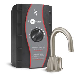 insinkerator h-hot100sn-ss instant hot water dispenser system with stainless steel tank, 1, satin nickel