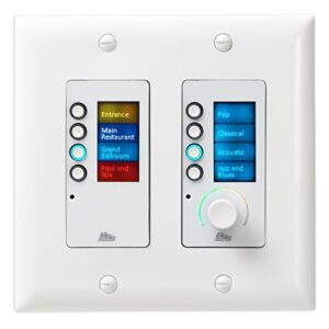 bss ec-8bv-wht-us | ethernet controller with 8 buttons volume control us decora white