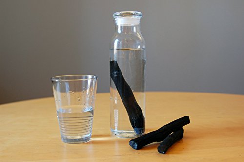 Binchotan Charcoal - Water Purifying Sticks for Great-Tasting Water from Kishu, Japan - Each Stick Filters up to 2 Liters of Water - 3 Sticks