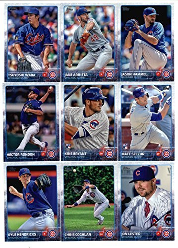 2015 Topps Baseball Cards Chicago Cubs Team Set (Series 1 & 2 - 18 Cards) Including KRIS BRYANT ROOKIE CARD, Arismendy Alcantara, Starlin Castro, Anthony Rizzo, Junior Lake, Brian Schlitter Team Card, Travis Wood, Javier Baez, Jorge Soler