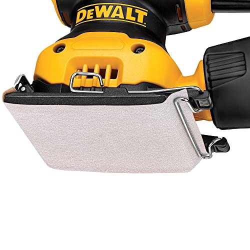 DEWALT Palm Sander, 1/4-Inch, 2.3 Amp, 14,000 OPM, Storage Bag Included, Corded (DWE6411K), Yellow