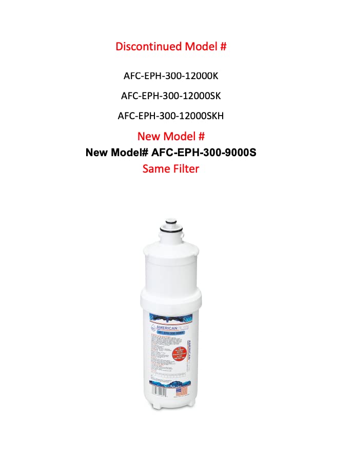 AFC Brand, Water Filters, Model # AFC-EPH-300-25000SKH, Compatible with Everpure(R) EV9693-31 Filters