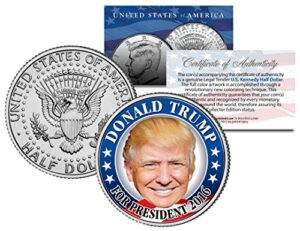 donald trump for president 2016 colorized jfk half dollar u.s. coin campaign