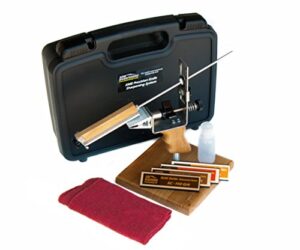 kme precision knife sharpener system with 4 gold series diamond hones - base included