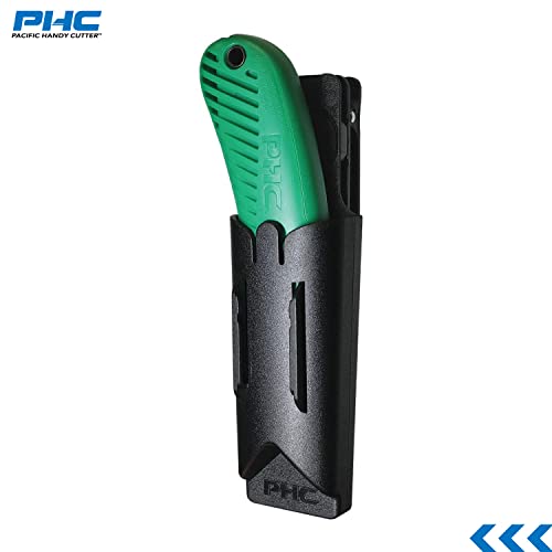 Pacific Handy Cutter S4SR Self-Retracting Safety Cutter with Fixed Metal Guard, Bladeless Tape Splitter, Steel Guard for Safety and Damage Protection, for Warehouse and In-Store Cutting, green