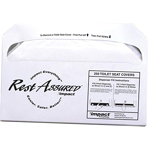 Impact Products Rest Assured Toilet Seat Cover, White 1000 per Carton