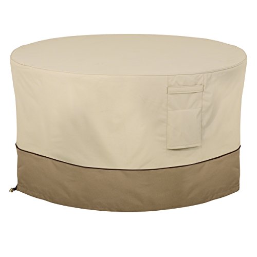 Classic Accessories Veranda 42" Fire Pit Table Cover - Round, Outdoor Table Cover, Pebble