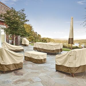 Classic Accessories Veranda 42" Fire Pit Table Cover - Round, Outdoor Table Cover, Pebble