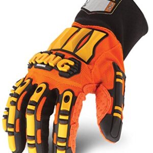 Ironclad KONG SDX2-05-XL Original Oil & Gas Safety Impact Gloves, X-Large, Orange