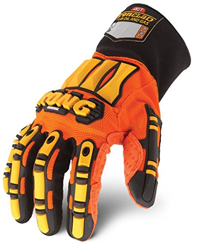 Ironclad KONG SDX2-05-XL Original Oil & Gas Safety Impact Gloves, X-Large, Orange