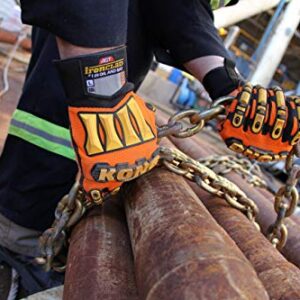 Ironclad KONG SDX2-05-XL Original Oil & Gas Safety Impact Gloves, X-Large, Orange