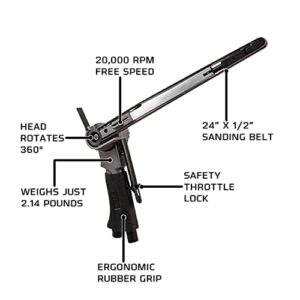 JET JAT-752, 1/2" x 24" Pneumatic Belt Sander (505752)