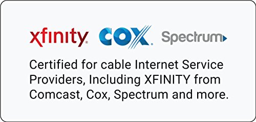 TP-Link TC-7610 DOCSIS 3.0 (8x4) Cable Modem. Max Download Speeds Up to 343Mbps. Certified for Comcast XFINITY, Spectrum, Cox, and more. Separate Router is Needed for Wi-Fi