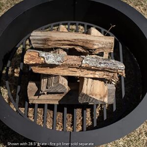 TITAN GREAT OUTDOORS Round 36.5in Fire Pit Grate, Heavy Duty 1/2in Steel Elevated Log Wood Pit Grate, Burning Fireplace and Firepits